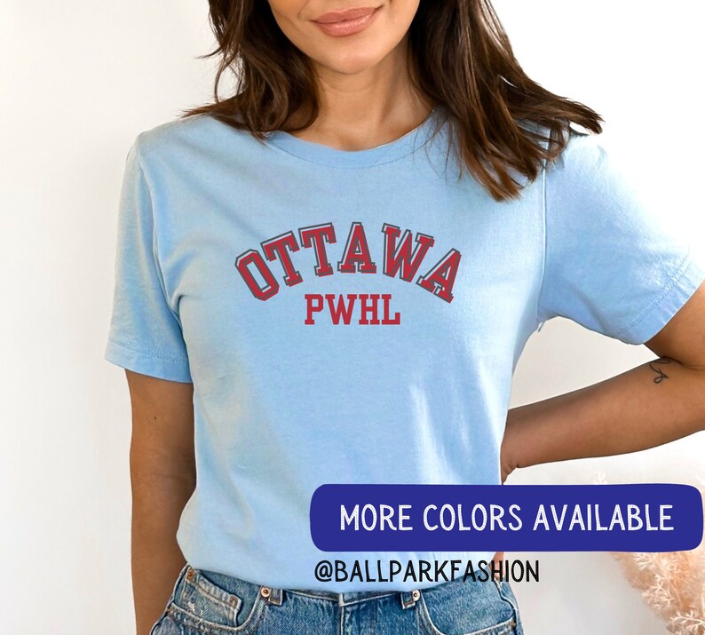 PWHL Ottawa Hockey T-shirt Ottawa PWHL Shirt Professional Womens Hockey ...