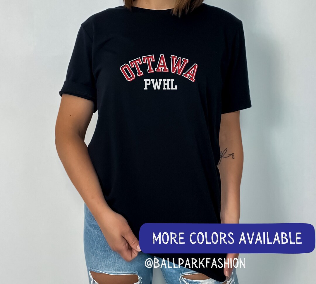 PWHL Ottawa Hockey T-shirt Ottawa PWHL Shirt Professional Womens Hockey ...