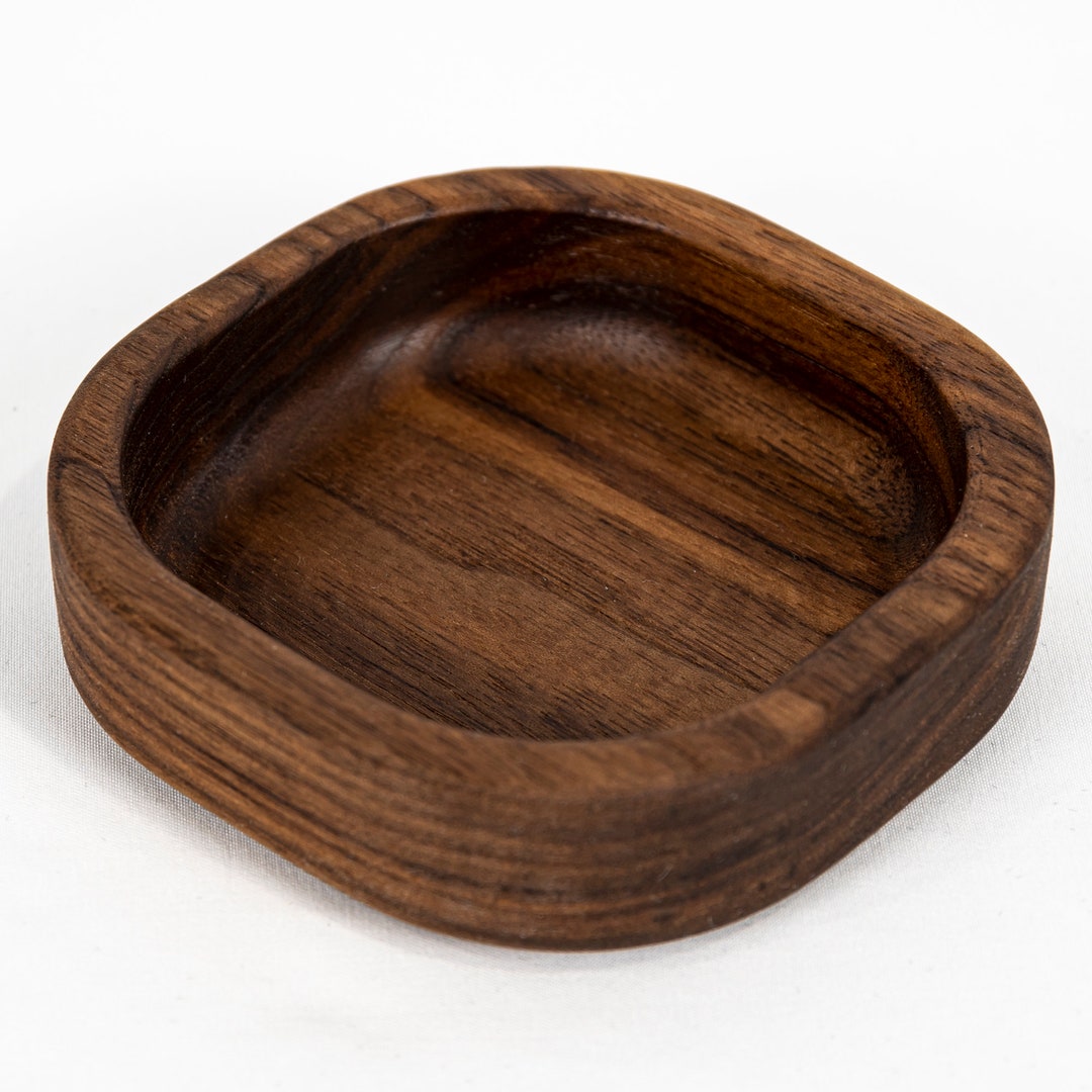 Walnut Paper Clip Holder – Handmade Wood Desk Organizer, Paper Clip ...