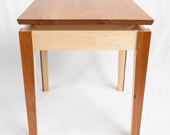 Handcrafted Walnut and Maple Side Tables, Unique Home Decor Side Table ...