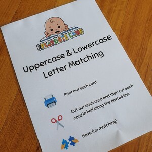 Toddler Alphabet Printable Letter Matching Game Uppercase Letters ...