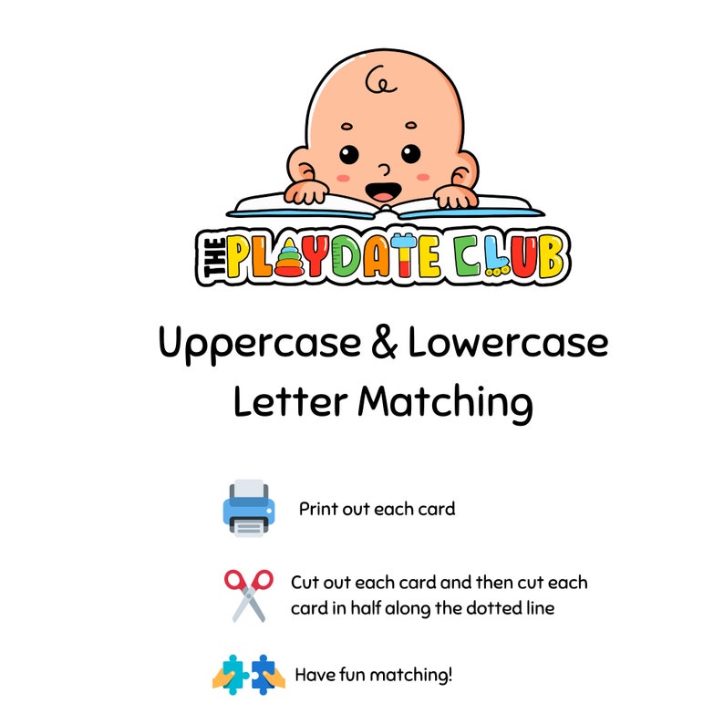 Toddler Alphabet Printable Letter Matching Game Uppercase Letters ...