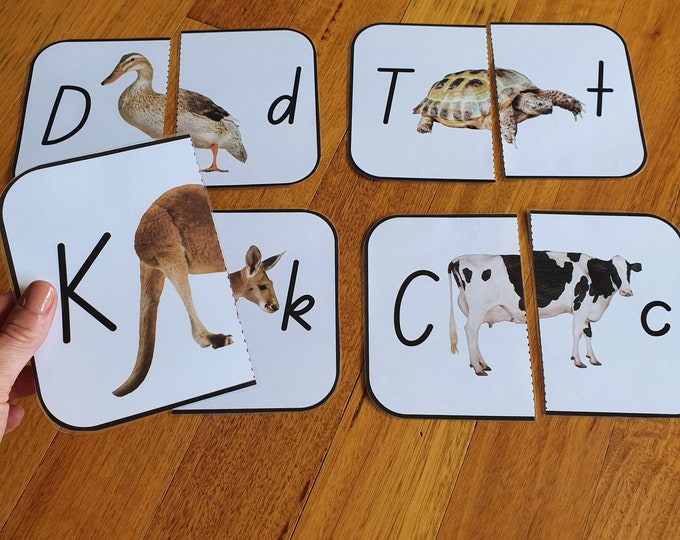 Toddler Alphabet Printable Letter Matching Game Uppercase Letters ...