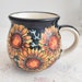 Sunflowers Boleslawiec Handmade Polish Pottery Mug With Loop Handle by ...