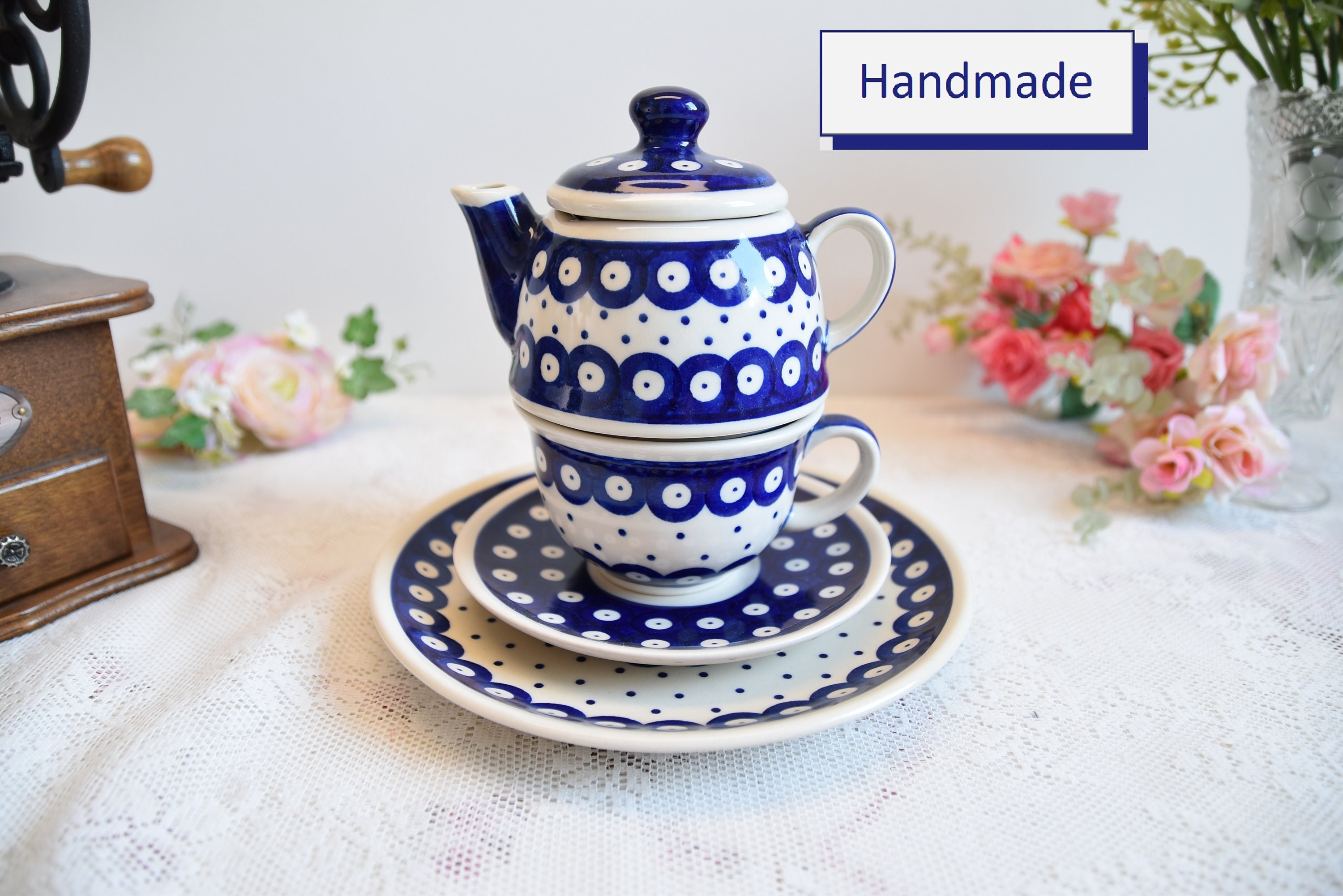 Gifts for Her, Tea Set With Teapot, Tea for One, Gift for Woman, Tea ...