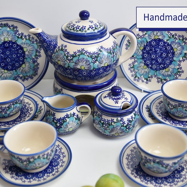 Stoneware Tea Set - Etsy