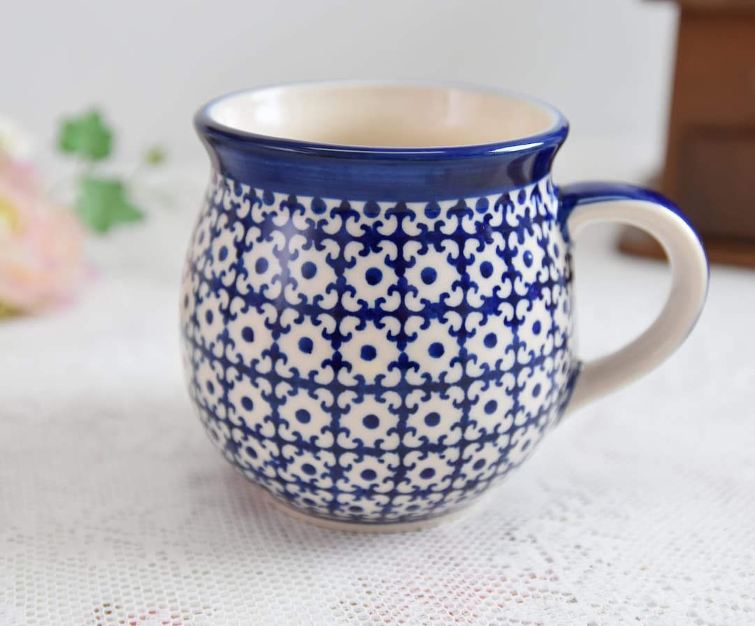 Handmade Polish Pottery Mug With Loop Handle by Boleslawiec Ceramic ...