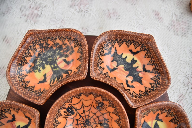 Halloween Lazy Susan for Dining Table With Rotating Tray, Dipping Sauce ...