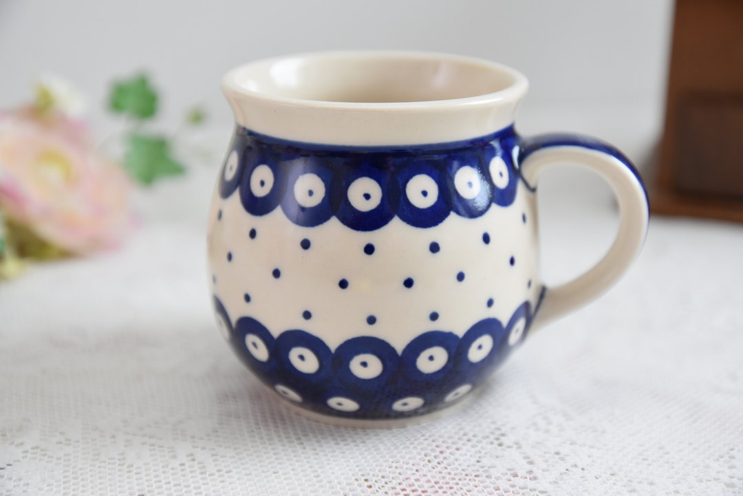 Handmade Polish Pottery Mug With Loop Handle by Boleslawiec Ceramic ...