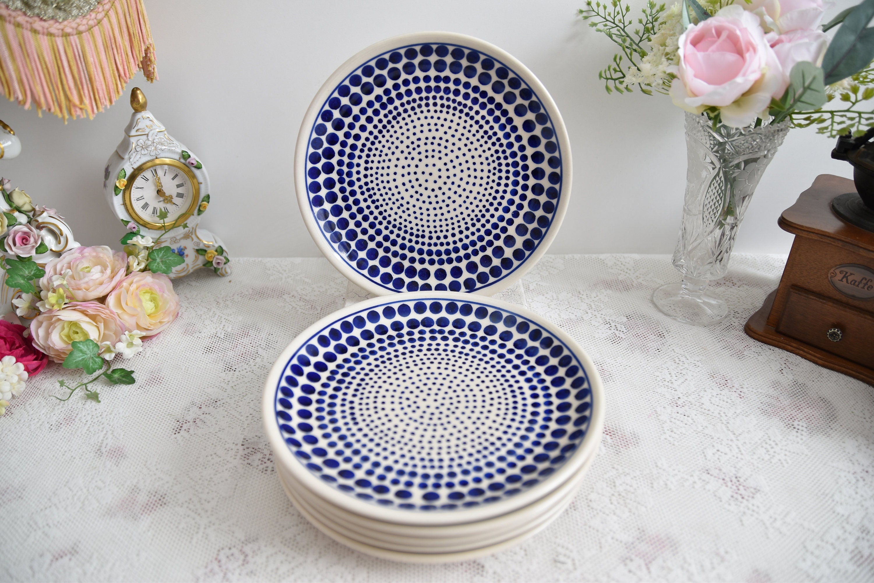 Polish Pottery Polka Dot Bunzlau Keramik Hand Painted Plate by - Etsy