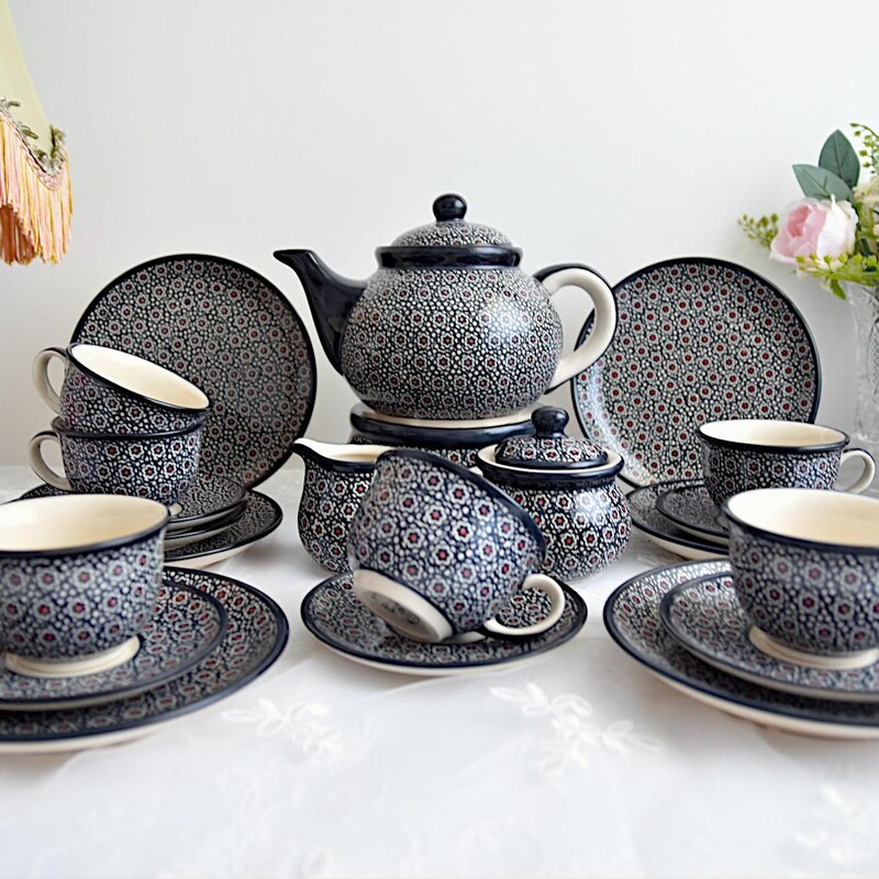 Stoneware Tea Set - Etsy