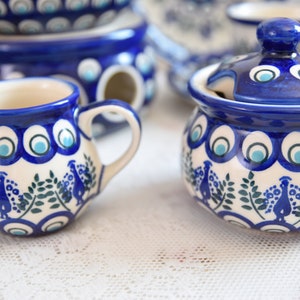 Made in Poland Stoneware Tea Set Boleslawiec, Handmade Stoneware ...