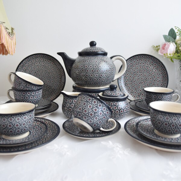 Stoneware Tea Set - Etsy