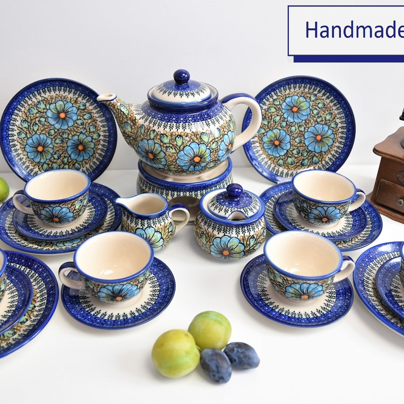 Stoneware Tea Set - Etsy