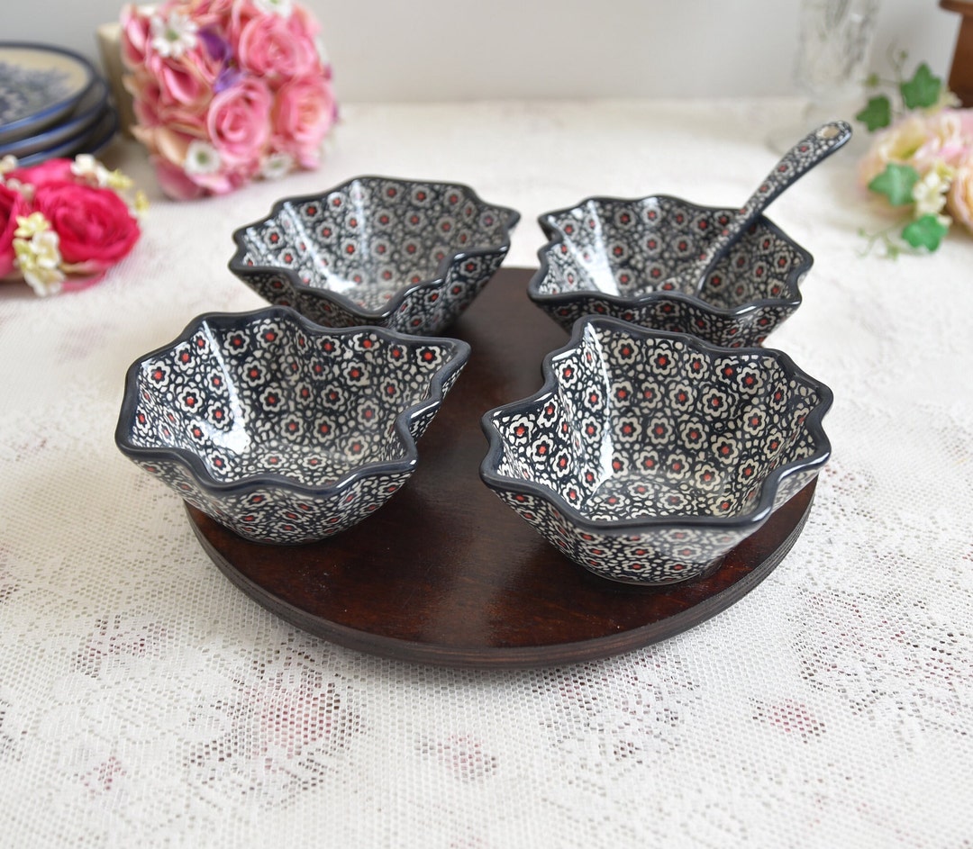 Appetizer Bowl Set, Ceramic Party Bowls, Ceramic Bowl Set, Boleslawiec ...