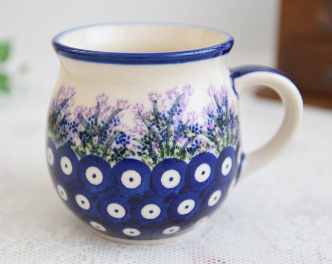 Handmade Polish Pottery Mug With Loop Handle by Boleslawiec Ceramic ...
