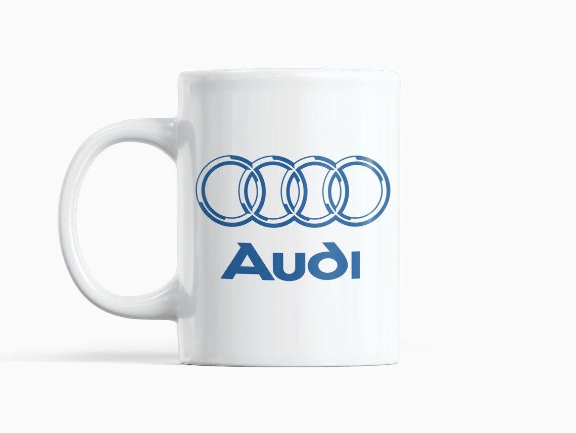 Audi Car Logo Print Mug Tasse noire et blanche Cadeau | Etsy