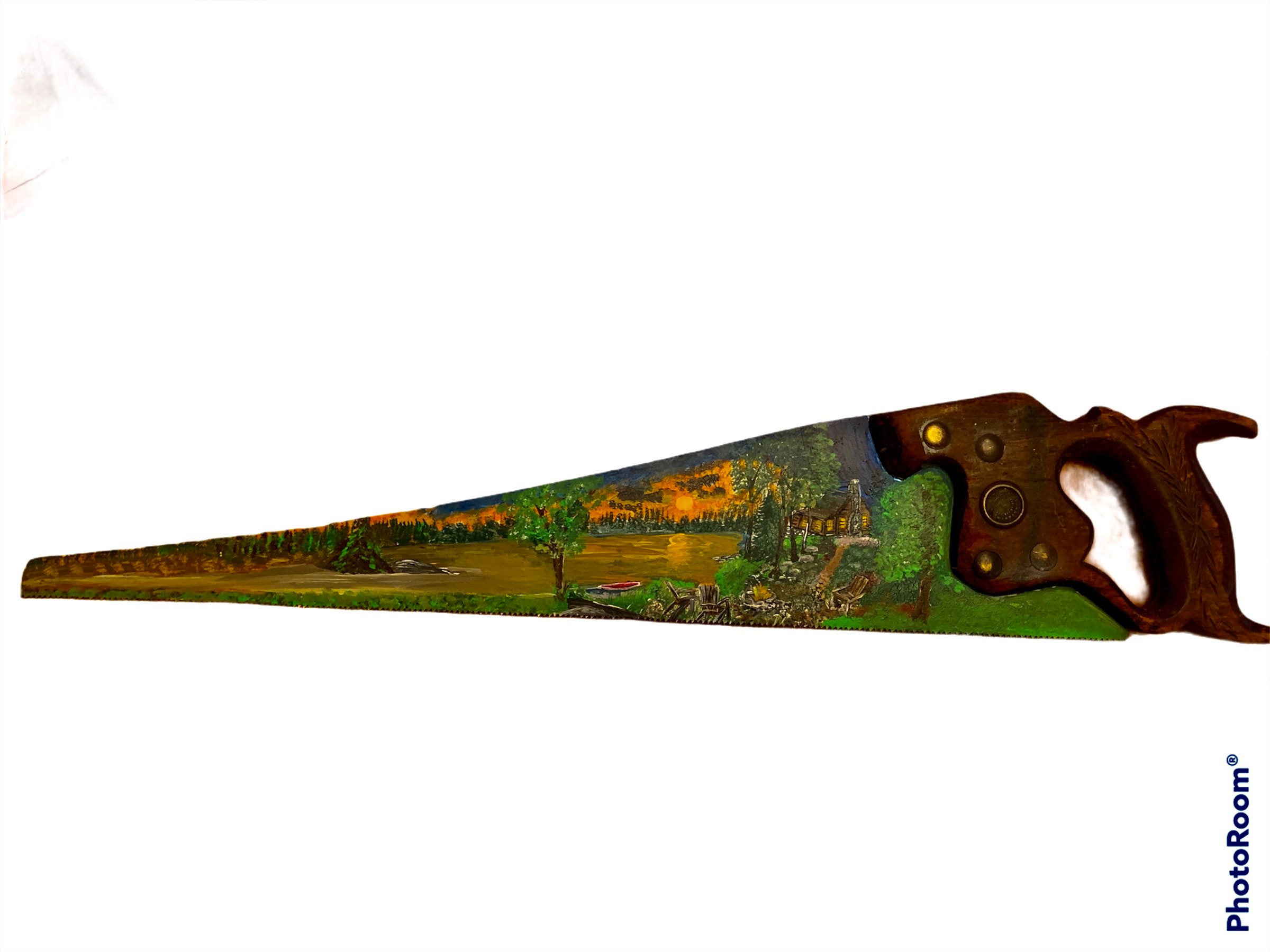 Hand-painted Vintage Saw Cabin Theme - Etsy