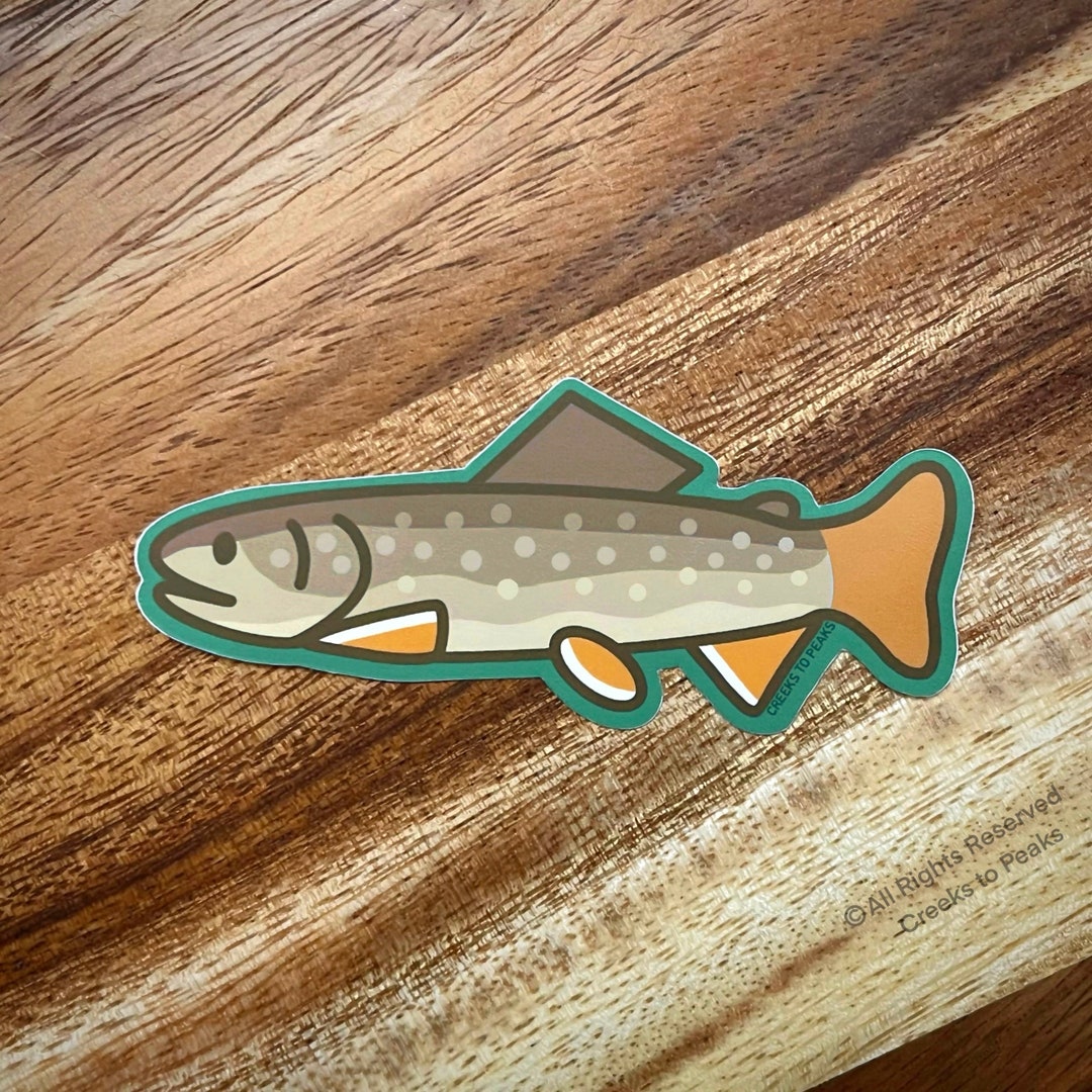 Happy Lake Trout Sticker Decal - Etsy