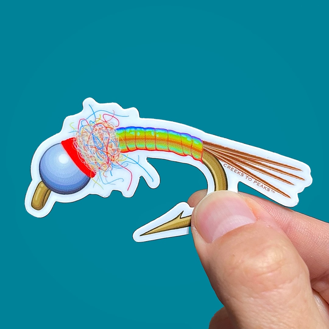 Rainbow Warrior Fly Wet Fly Nymph Flyfishing Decal Waterproof Sticker ...