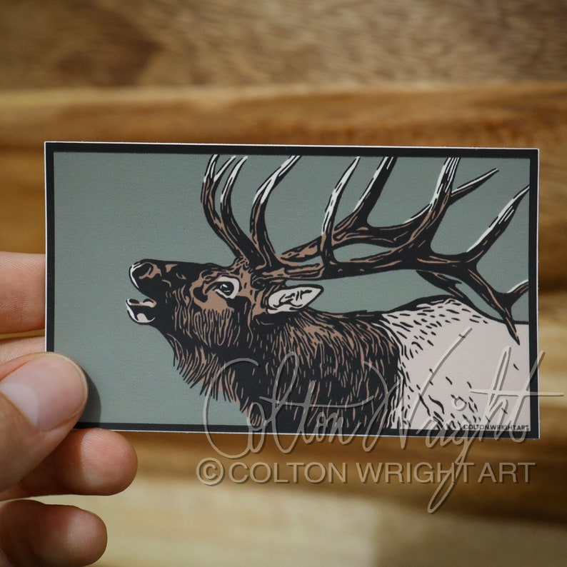 Bull Elk Sticker Decal - Etsy