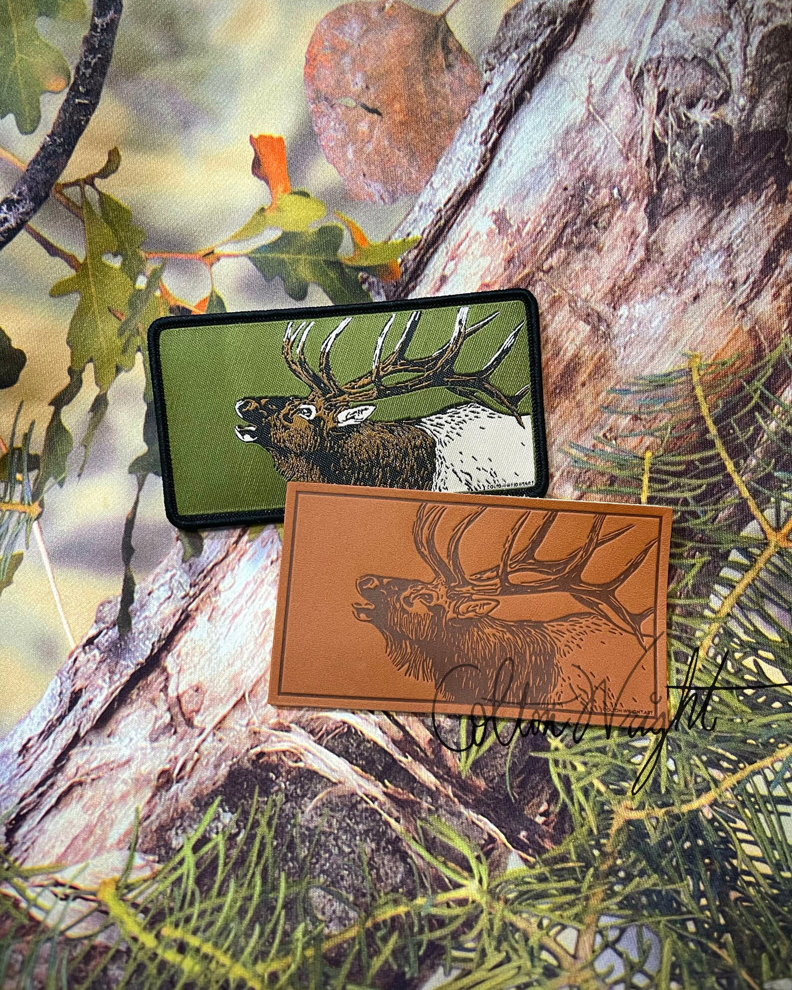 Bull Elk Leather Patch | Etsy