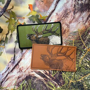 Bull Elk Leather Patch - Etsy