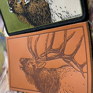 Bull Elk Leather Patch - Etsy