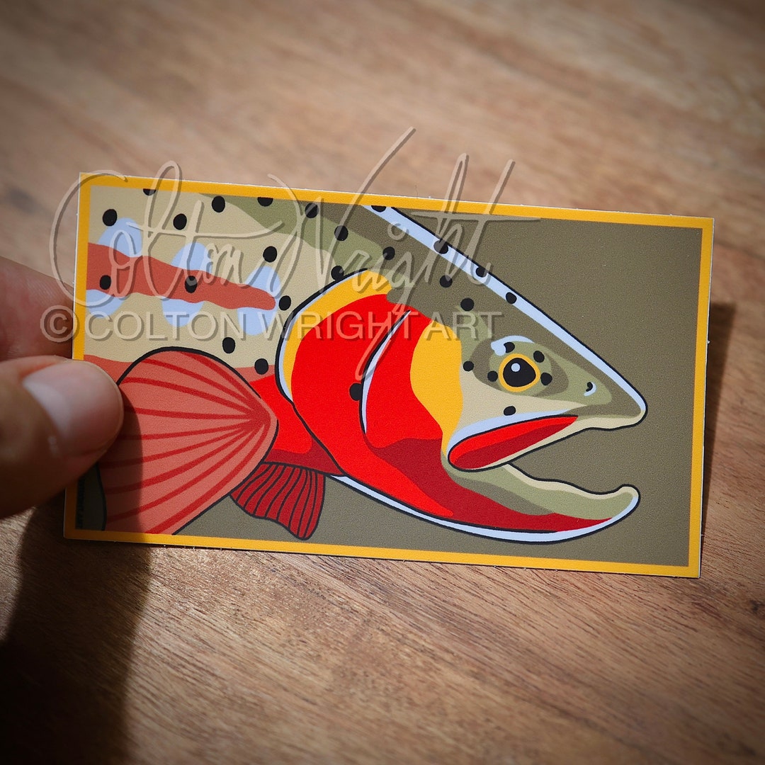 Cutthroat Trout Fish Art Sticker Decal - Etsy