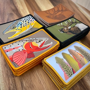 Brown Trout Fish Art Patch - Etsy