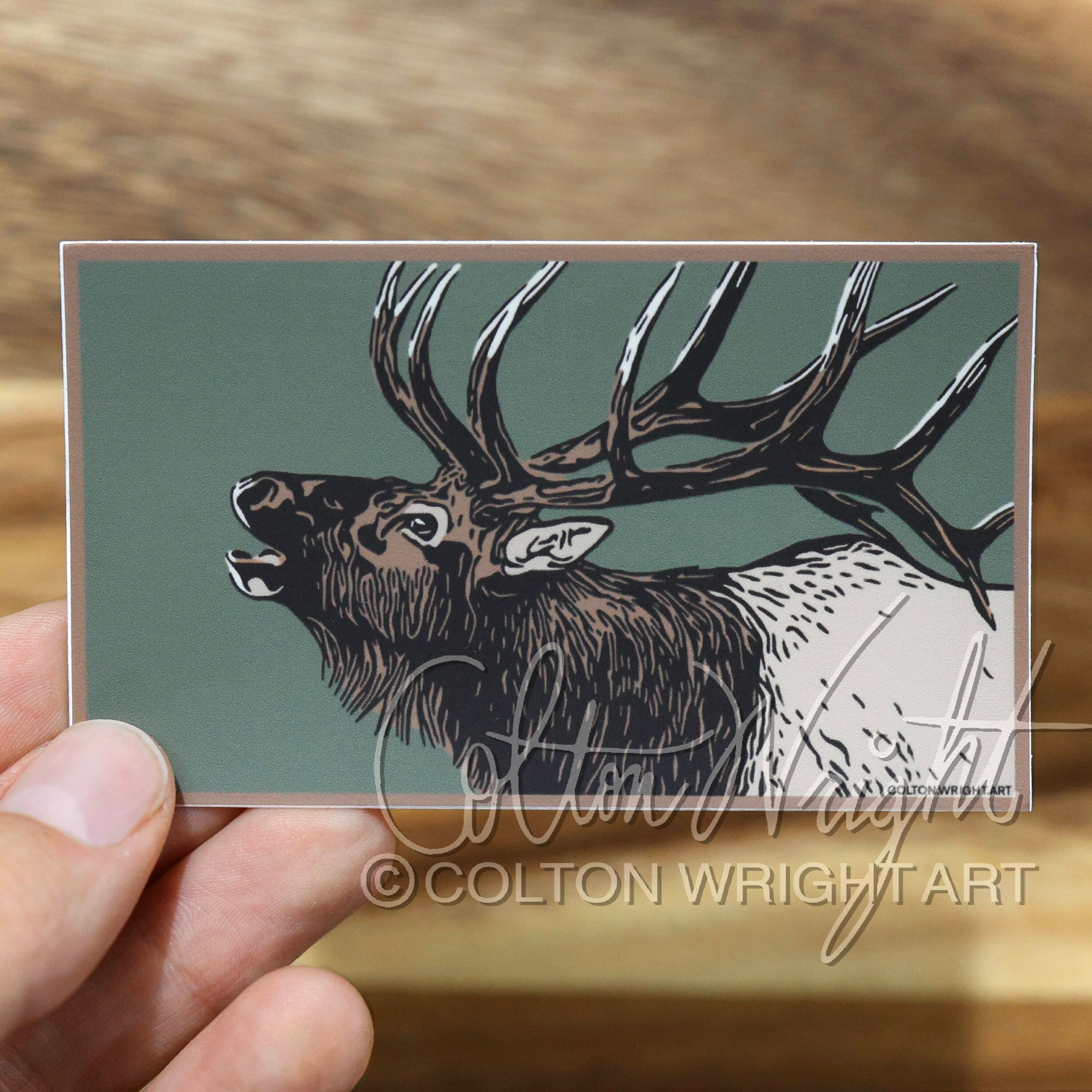 Bull Elk Sticker Decal | Etsy