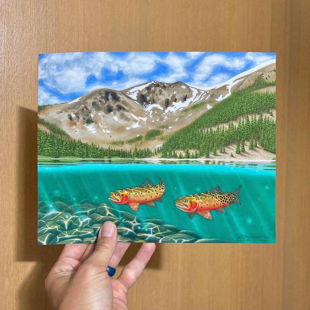 Cutthroat Trout Painting - Fine Art Print 8x10 - Etsy