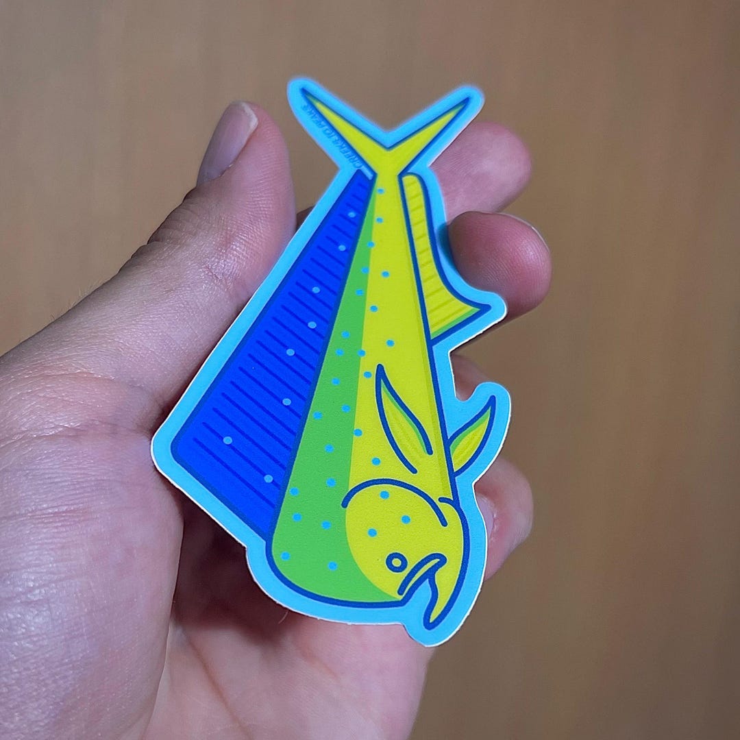 Mahi Mahi - Dorado - Waterproof Stickers - Etsy
