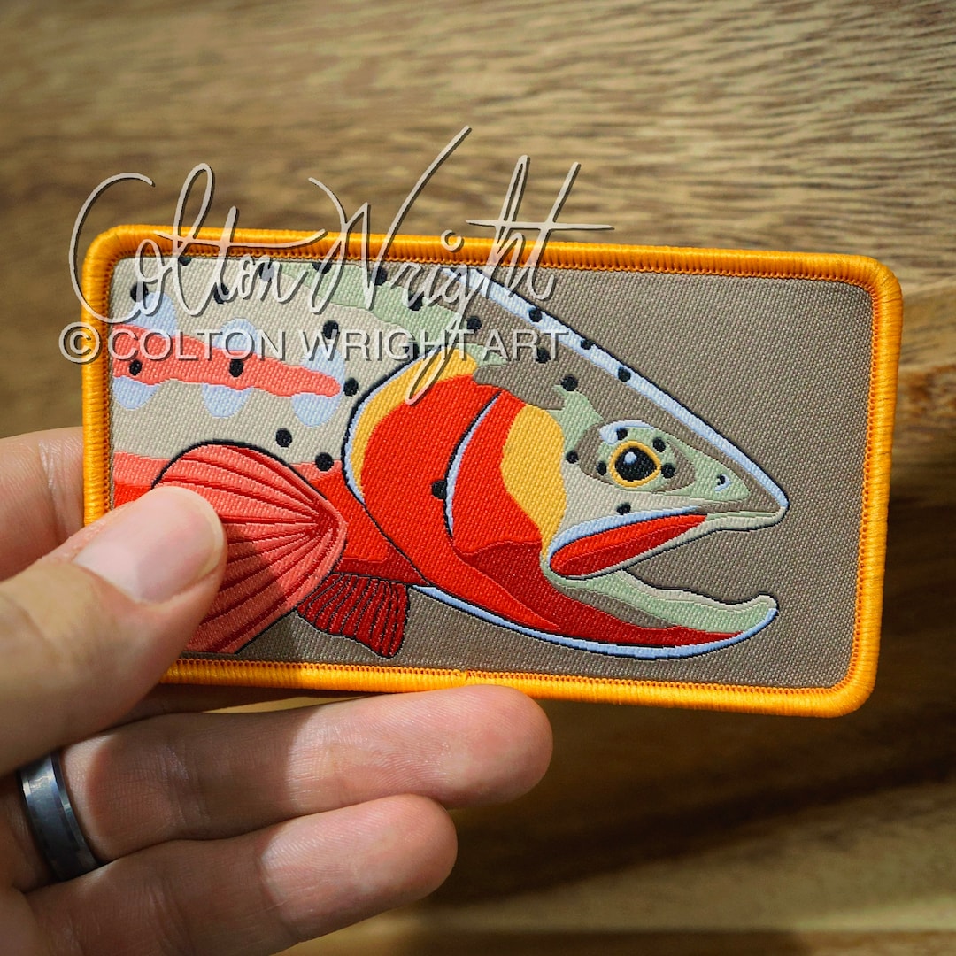 Cutthroat Trout Fish Art Patch - Etsy