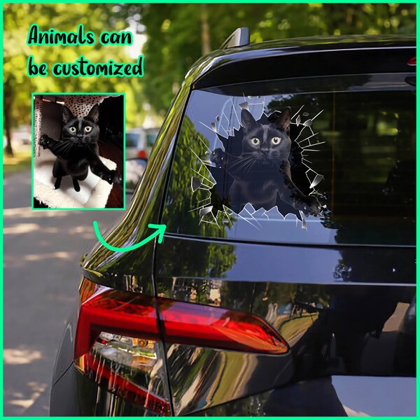 Black Cat Stickers - Etsy