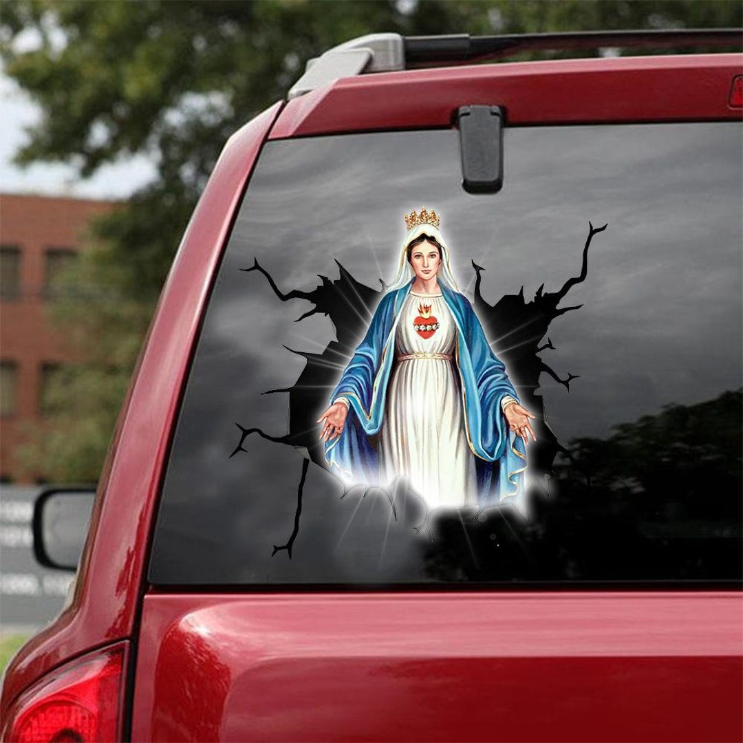 Mary Decal Fits Carswindowslaptops and Any Smooth - Etsy