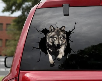 Howling Wolf Vinyl Decal for Car Truck or Jeep Wrangler - Etsy