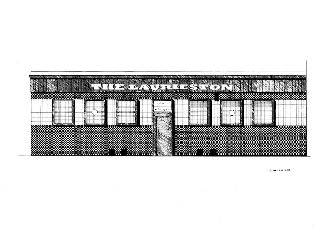 The Laurieston Bar, Pencil Drawing Art Print - Etsy