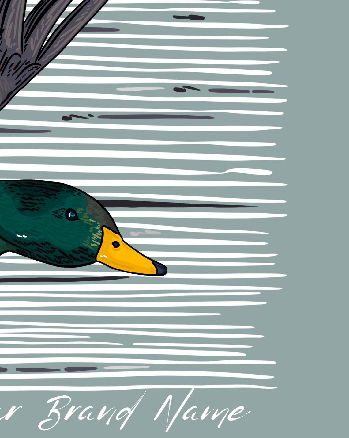 Hand-drawn Mallard Duck Graphic: PNG, SVG (digital Download) - Etsy
