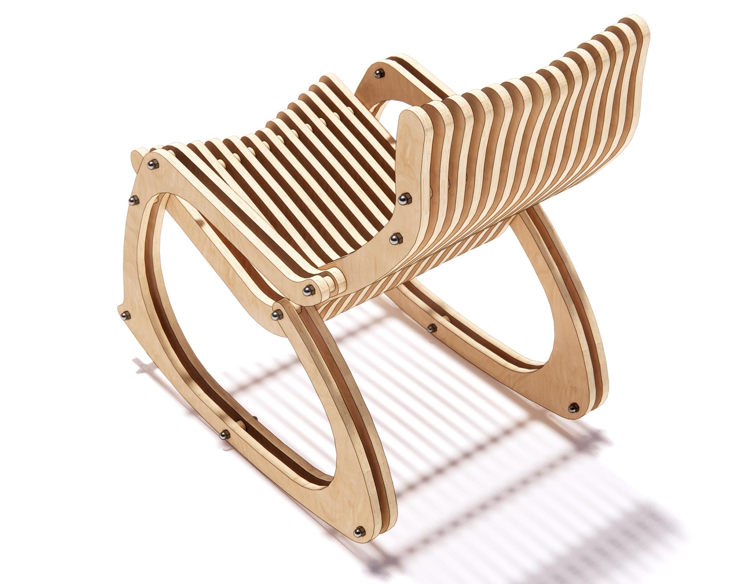 Parametric Chair DXF File Plans for Cnc Router/plywood Chair/custom ...