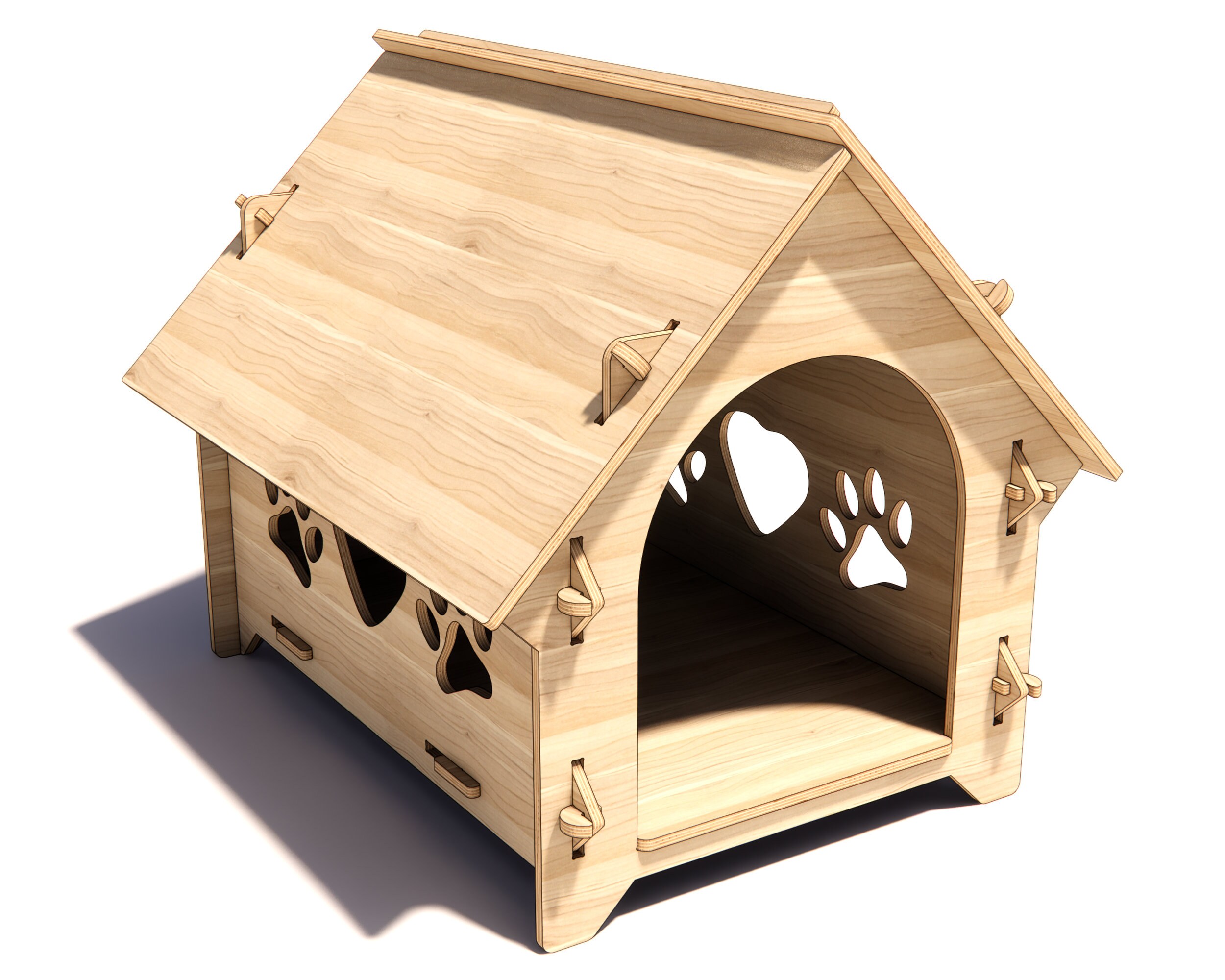 Dog Kennel 07 DXF. EPS, SVG Files for Cnc Cut/plywood Dog House/custom ...