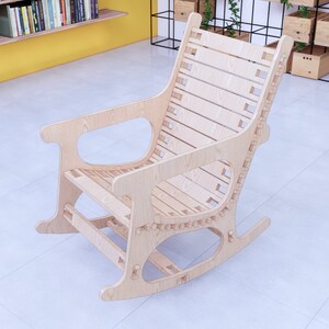 Rocking Chair DXF File, Chair Cnc Plans, Laser Cutting Cnc File ...