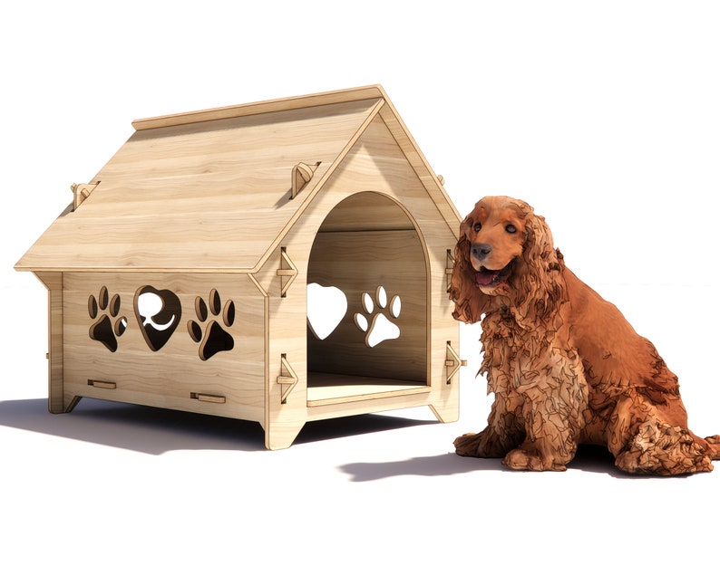 Dog Kennel 07 DXF. EPS, SVG Files for Cnc Cut/plywood Dog House/custom ...