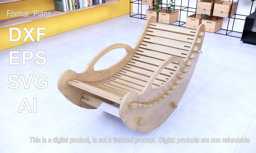 Assembling A Rocking Chair DXF File Cnc Cut/plywood Chair/custom ...