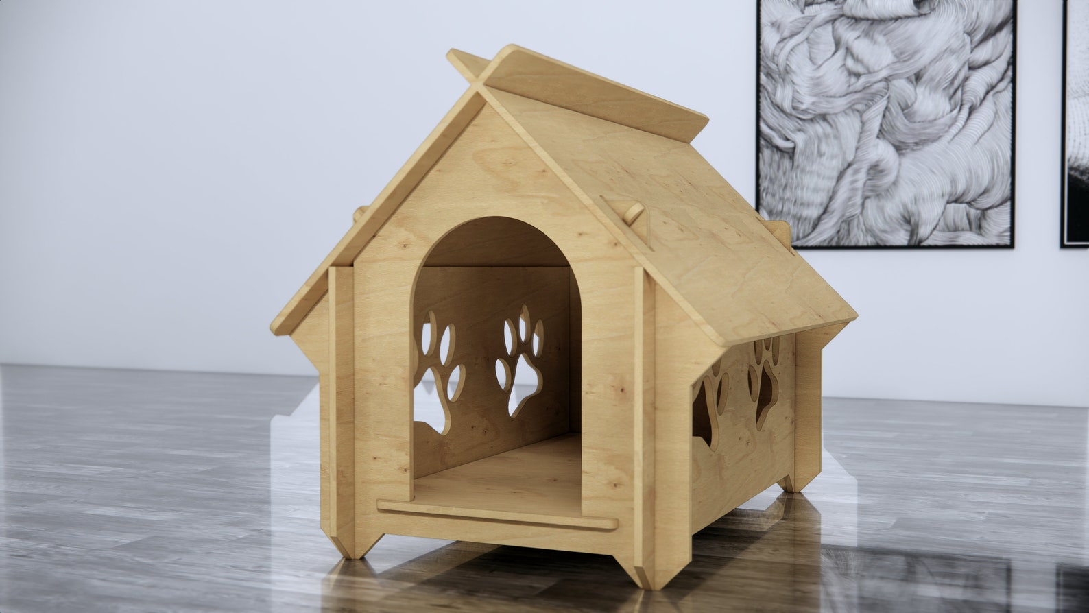 Dog Kennel 10 DXF File Cnc Cut/plywood Pet House/custom - Etsy