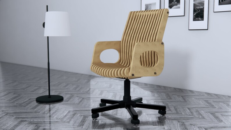 Office Chair Cnc Parametric Office Chair Plan Laser cut | Etsy