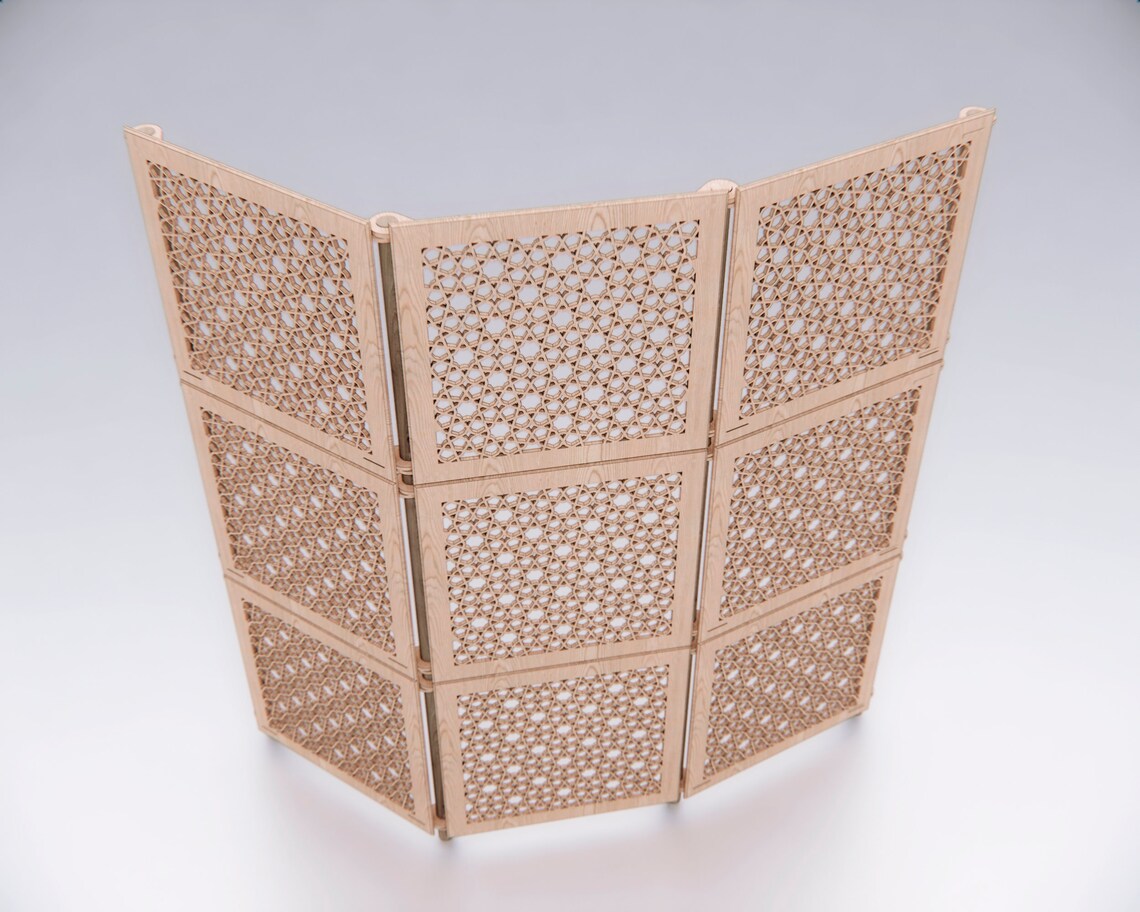 Сnc Room Divider Plans, Wood Files, Wall Décor, Folding Screen Files - Etsy