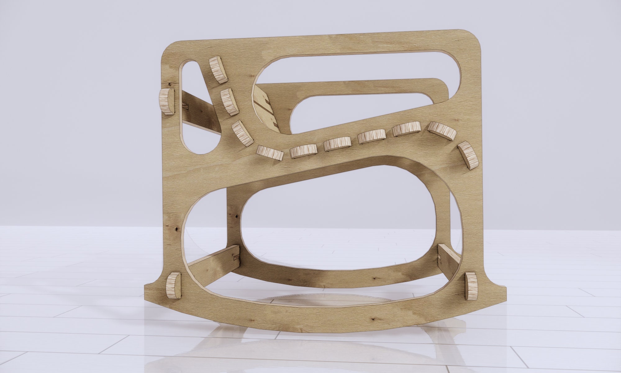 Laser Cut Wooden Rocking Chair DXF File, Chair Cnc Pla Ns, Laser ...
