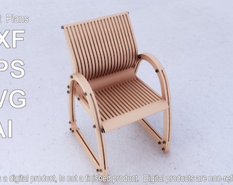 Parametric Chair Design, DXF File, Cnc Cut, Plywood Chair, Custom ...
