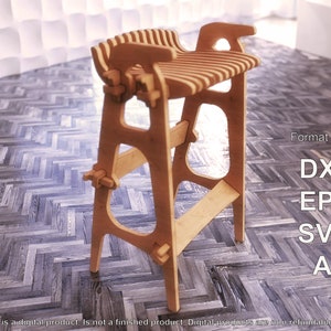 Parametric Design High Chair DXF, SVG, EPS File Cnc and Laser Cut ...